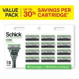 Schick Hydro Sensitive Razor Blade Refills, 12 ct, 5-Blade Men's Razor ...