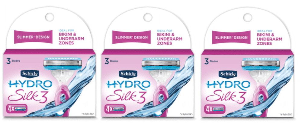 ODI Ventures Schick Hydro Silk 3 Razor Blades Refills, 12 Count, Hydra ...
