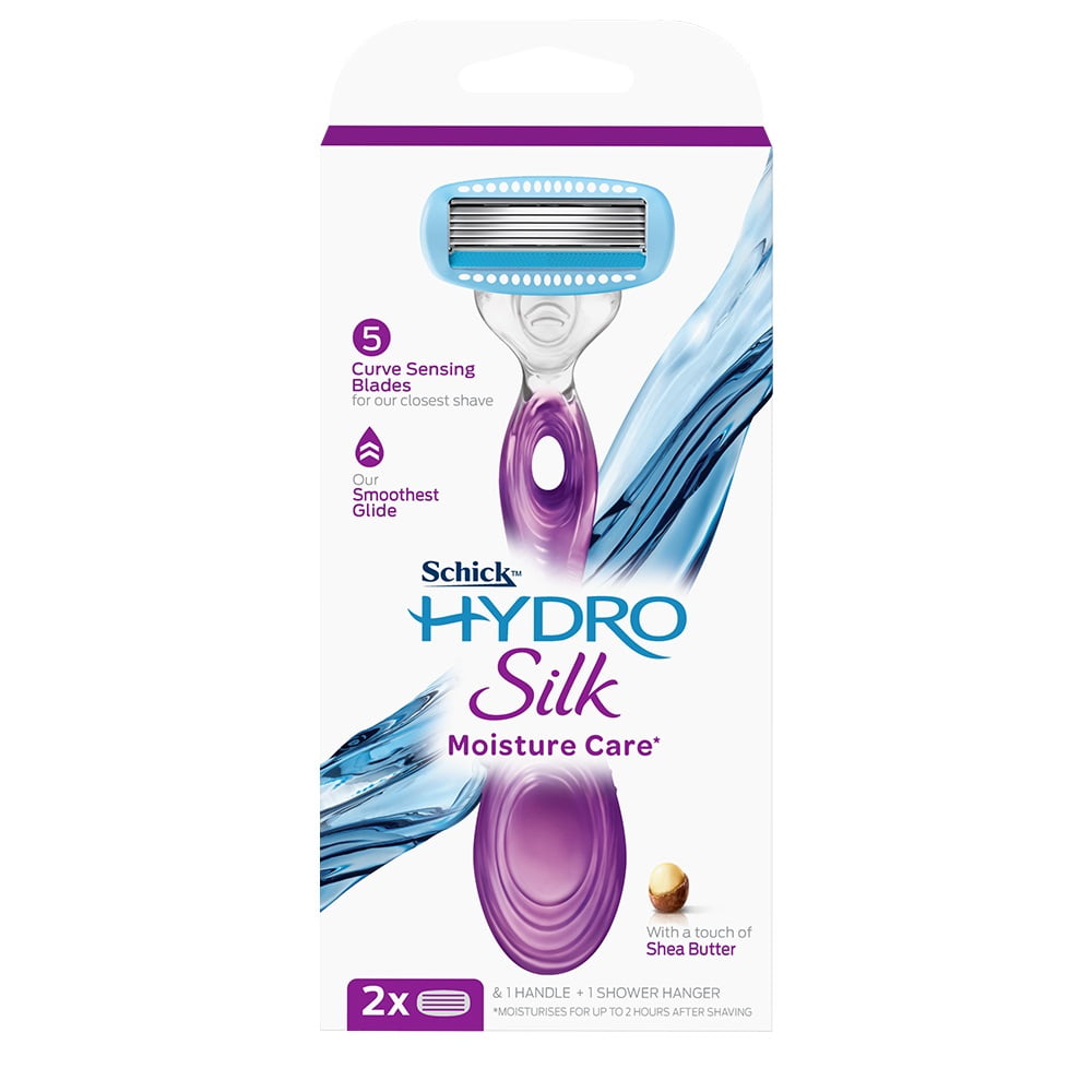 Schick Hydro Silk Moisture Care with Shea Butter Razor with 2 Refill ...