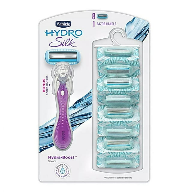 Hydro Silk Razor and Refill, 5 Blades, Moisturizing Serum, 8 ct ...