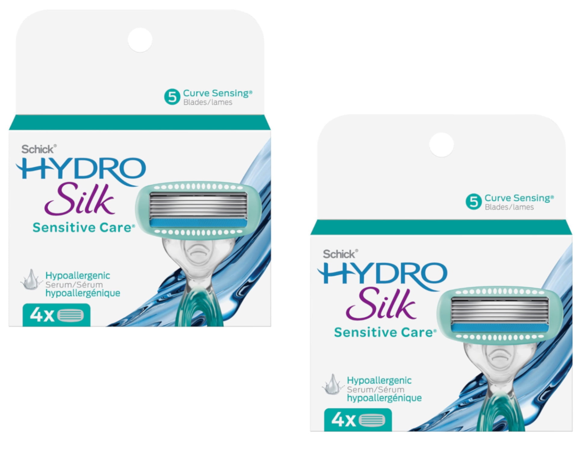 Schick Hydro Silk Sensitive Care Refill Razor Cartridges 4 ea (Pack of ...
