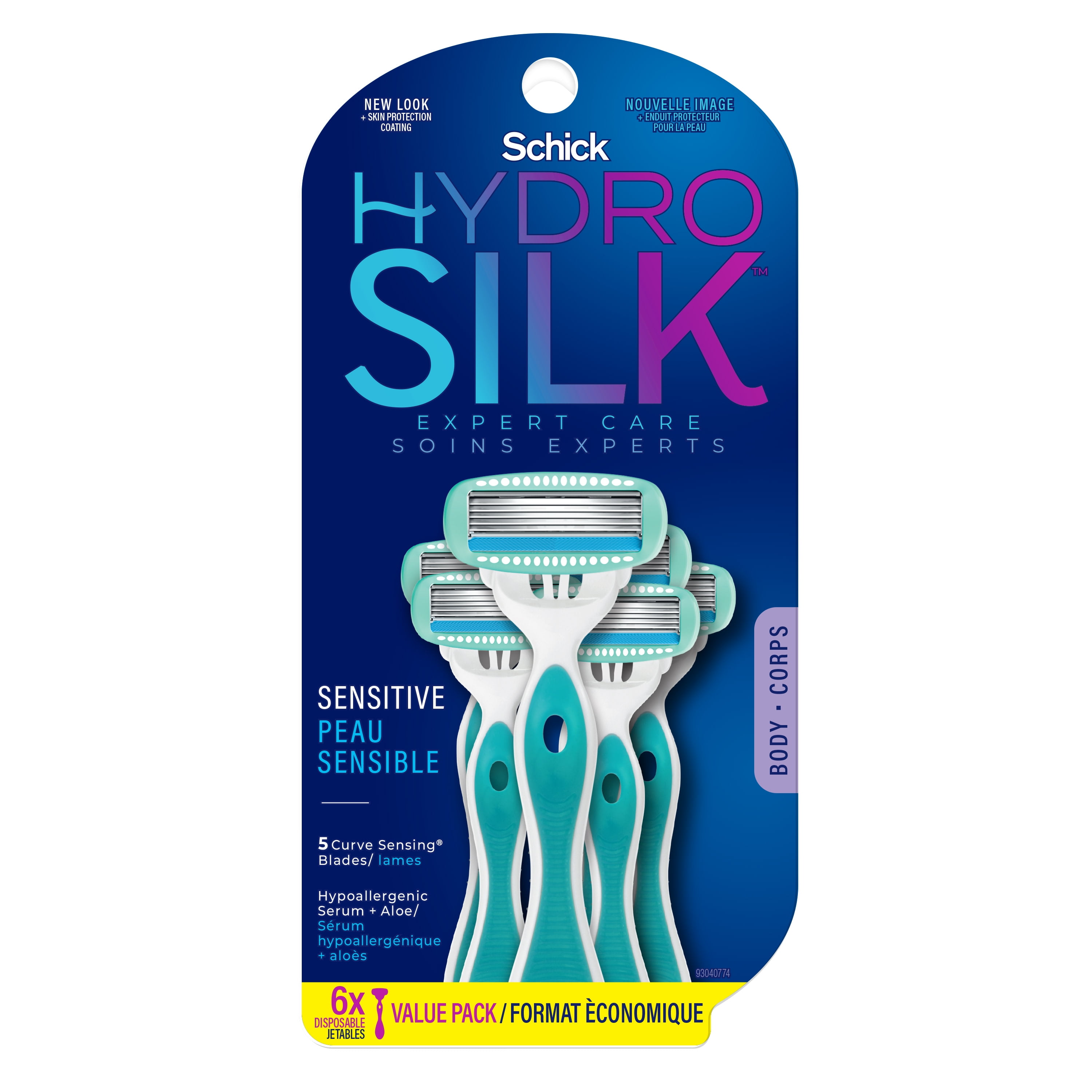 Schick Hydro Silk Sensitive Comfort Shaving Ladies Shaver, 5-Blade ...