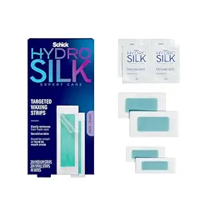 Schick Hydro Silk Targeted Waxing Strips | Soft Wax Strips for Body ...