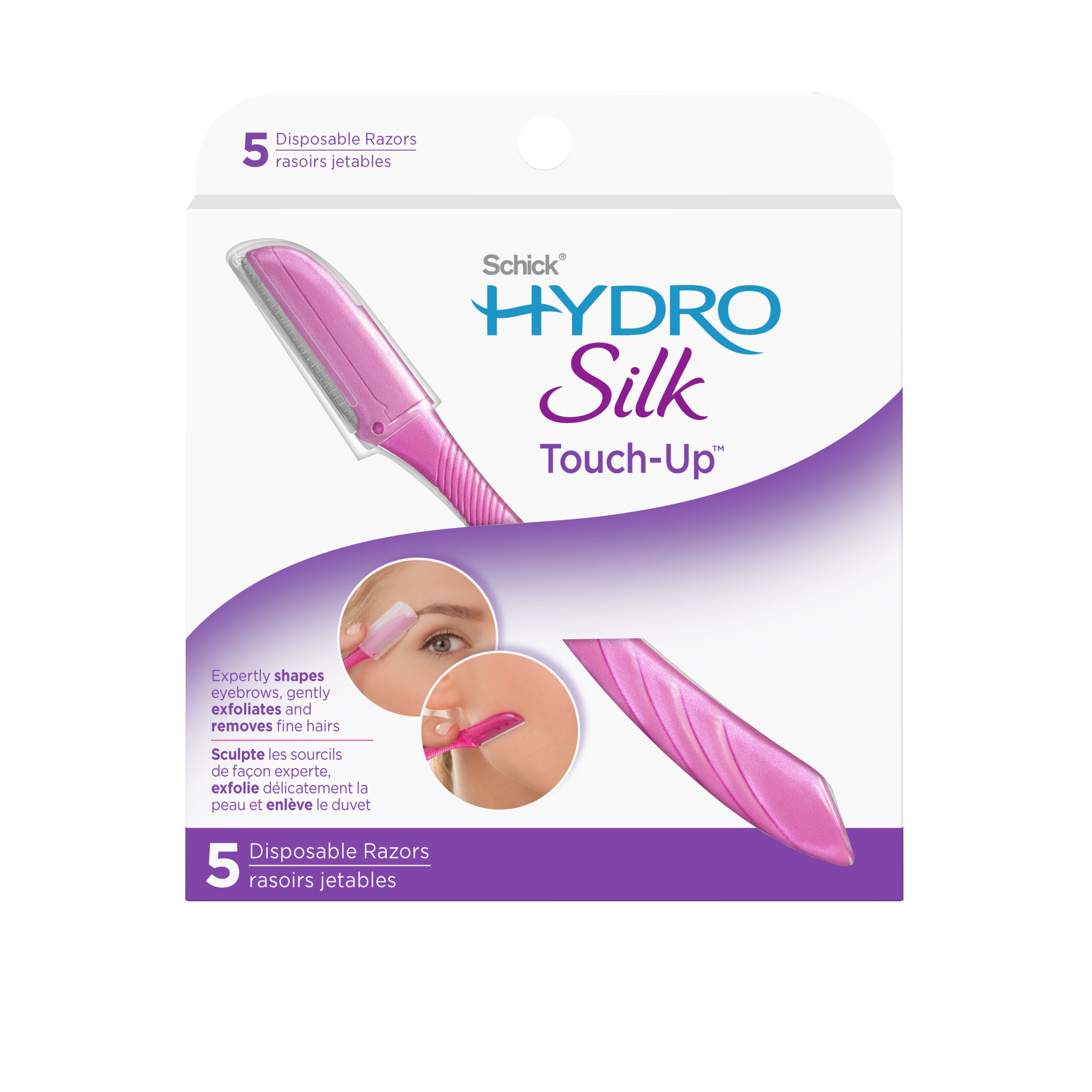 Schick Hydro Silk Touch-Up Multipurpose Exfoliating Facial Razor and ...