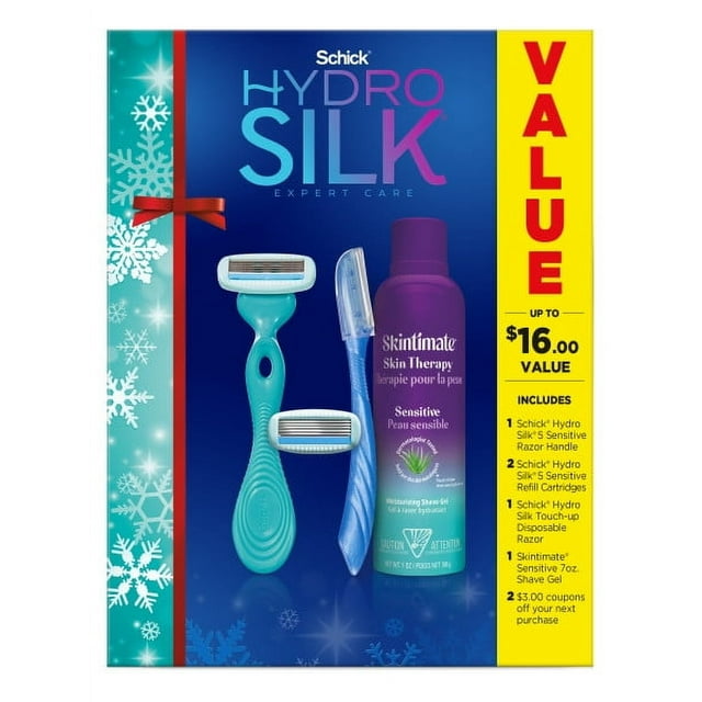 Schick Hydro Silk Women's Gift Set, Includes Sensitive Care Women's ...