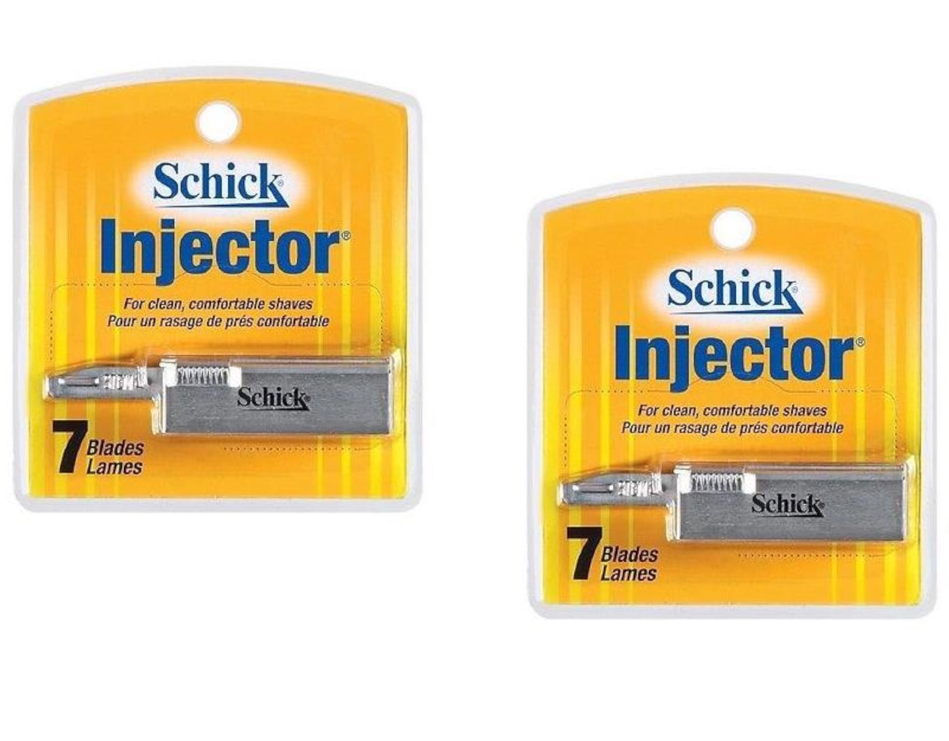 Schick Men's Injector Razor Blades, Chromium Coated Stainless Steel - 7 ...