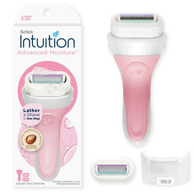 Schick Intuition Sensitive Care Women's Razor Handle with 2 4-Blade ...