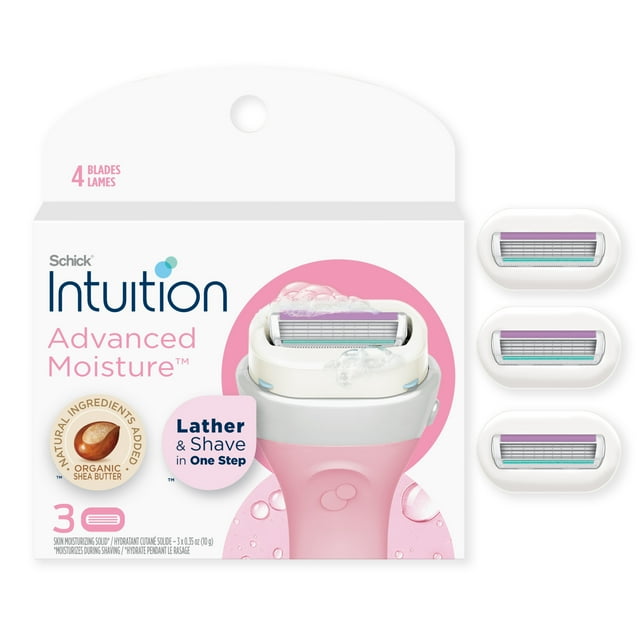 Schick Intuition Advanced Moisture Women's Razor Refills, 3 Count ...