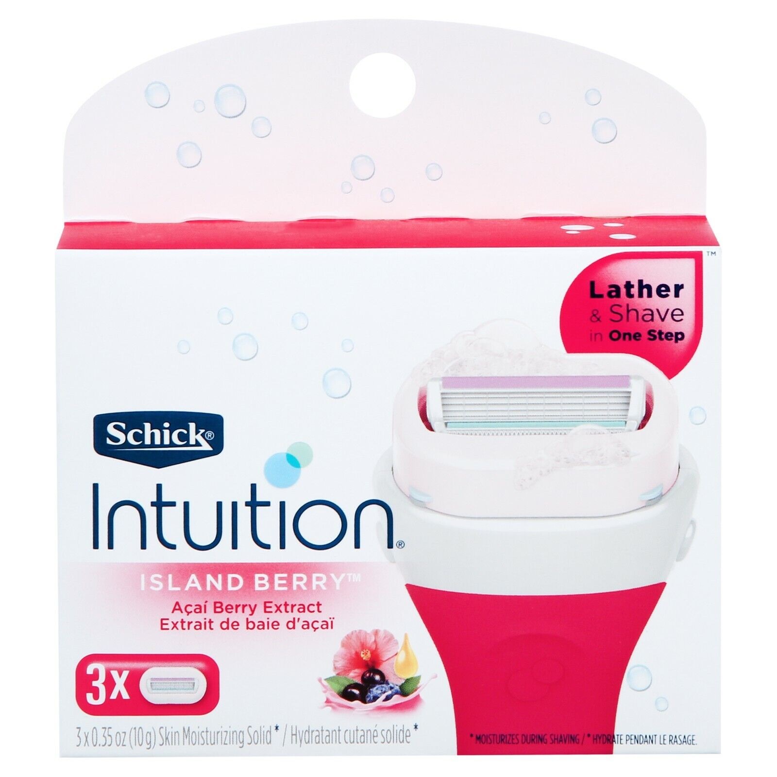 Schick Intuition Island Berry Women's Refill Razor Blade Cartridges ...