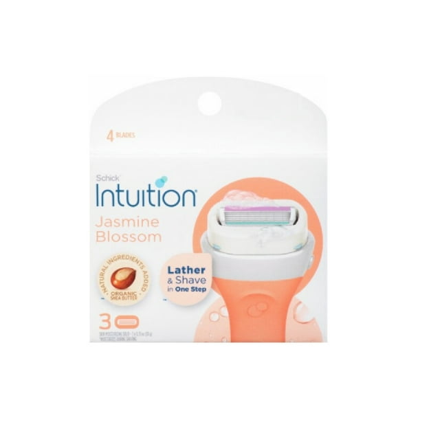 Schick Intuition Jasmine Blossom for Women Refill Blade Cartridges, 3 ...