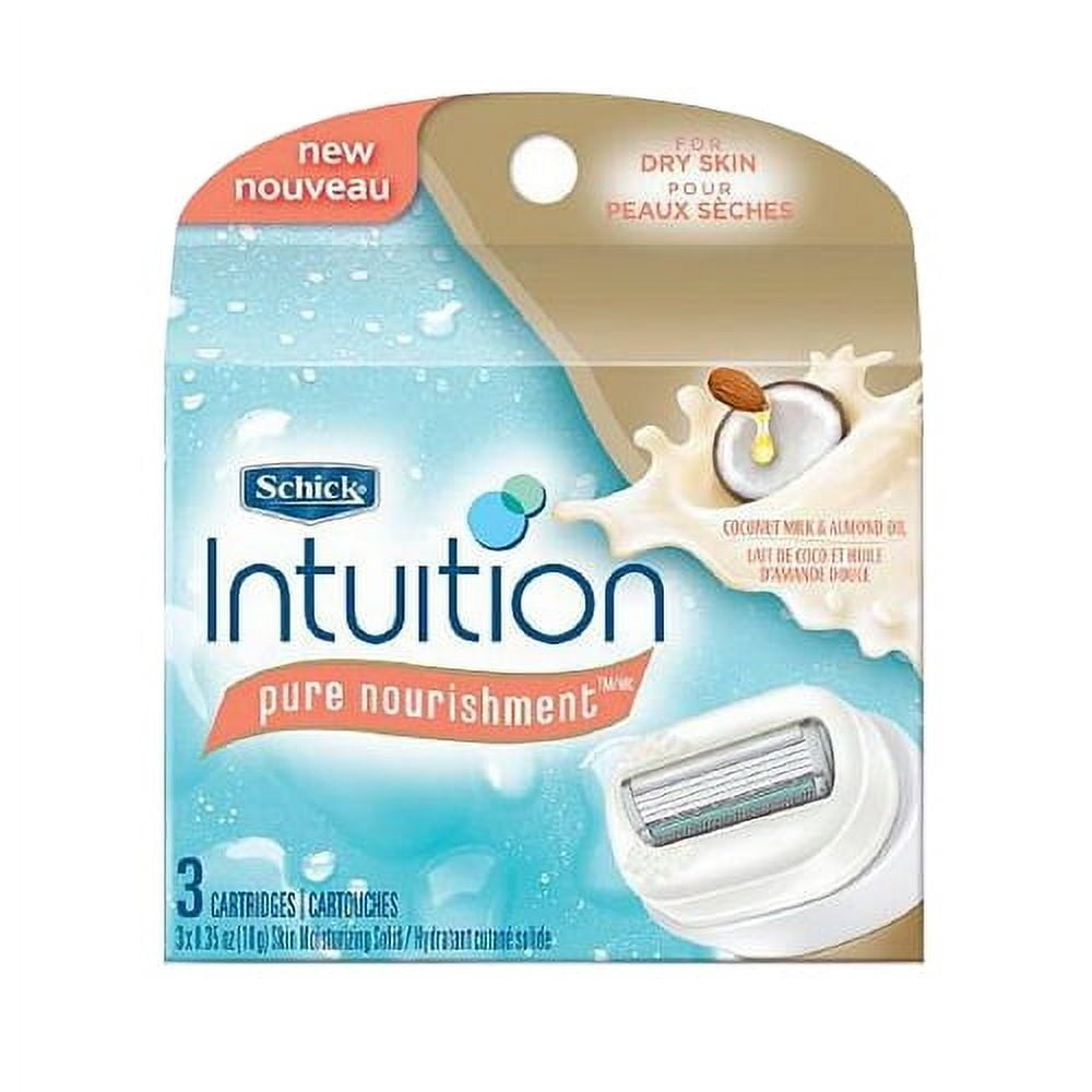 Schick Intuition Pure Nourishment Razor Refills, Coconut Milk And ...