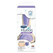 Schick Intuition Advanced Moisture Women's Razor Handle Plus 2 4-Blade Razor Refills, Lather ...