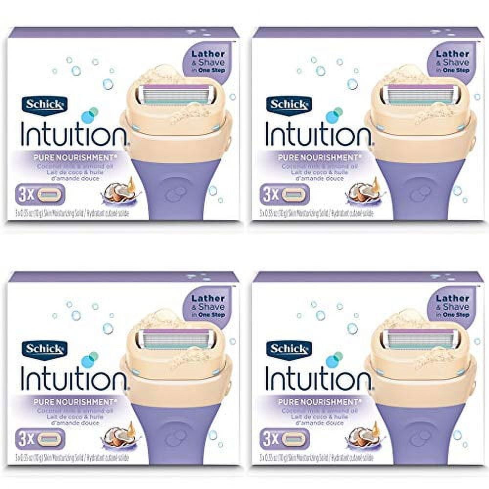 Schick Intuition Pure Nourishment Womens Razor Refills with Coconut ...
