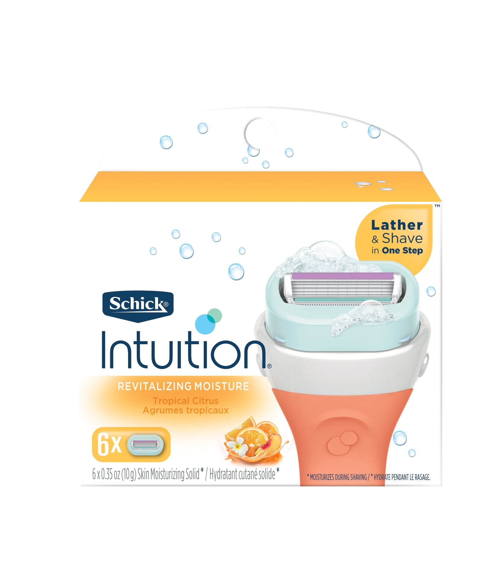 Schick Intuition Women's Razor Blade Refills, 6 Ct, Revitalizing ...