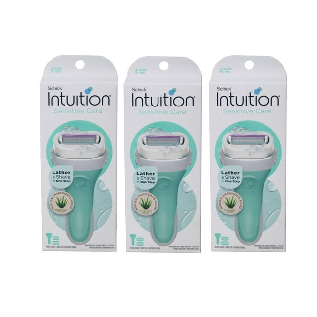 Schick Intuition Sensitive Care Razor with 2 Refills (3 Pack) - Walmart.com