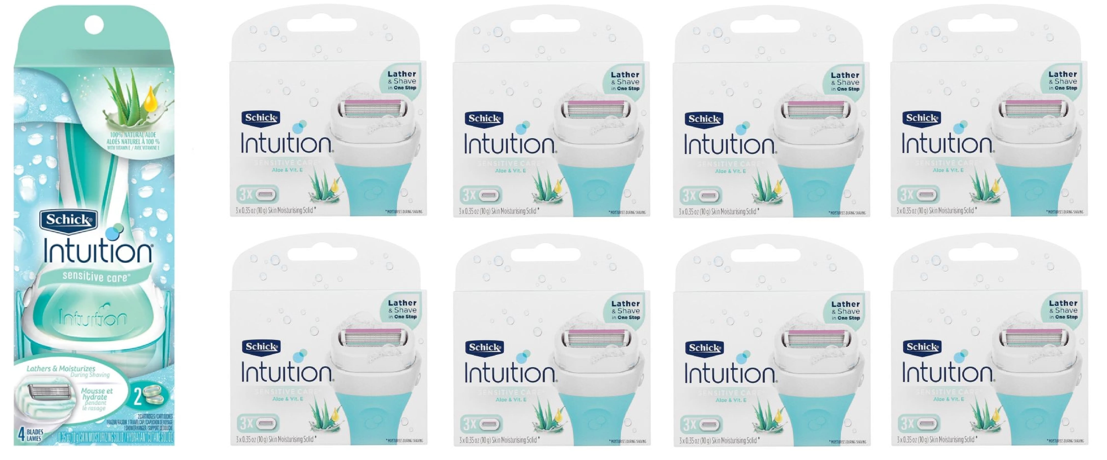 Schick Intuition Sensitive Care Razor with 26 Refill Blades - Walmart.com