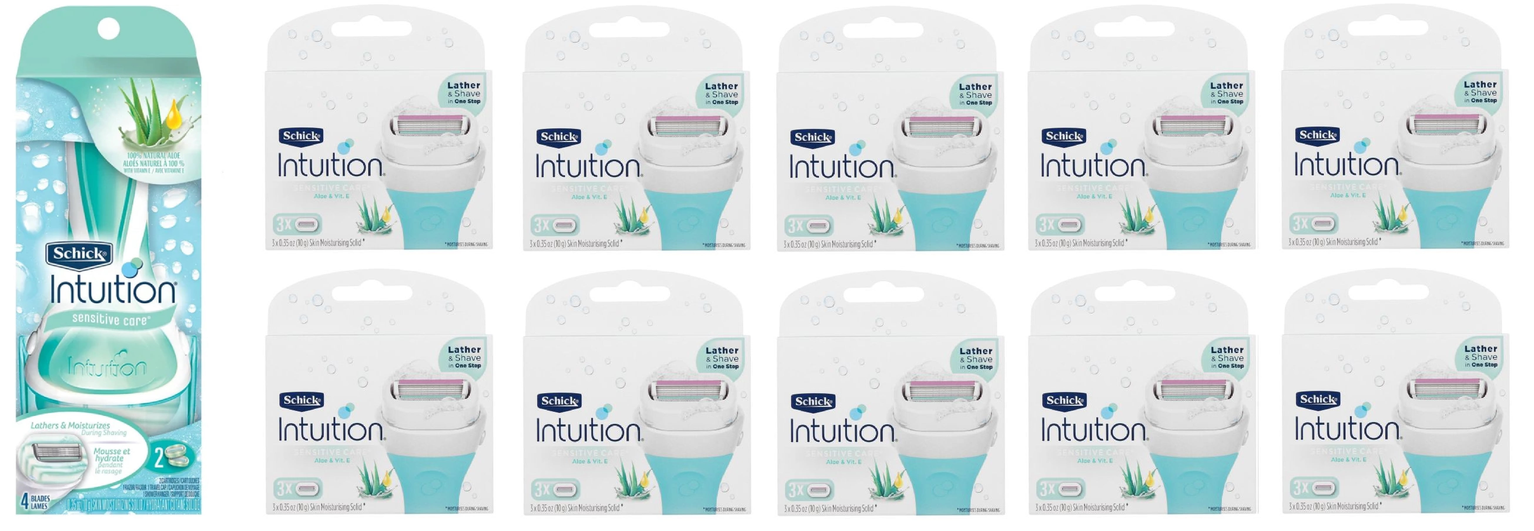Schick Intuition Women's Sensitive Care Razor with Aloe and 32 Refill ...