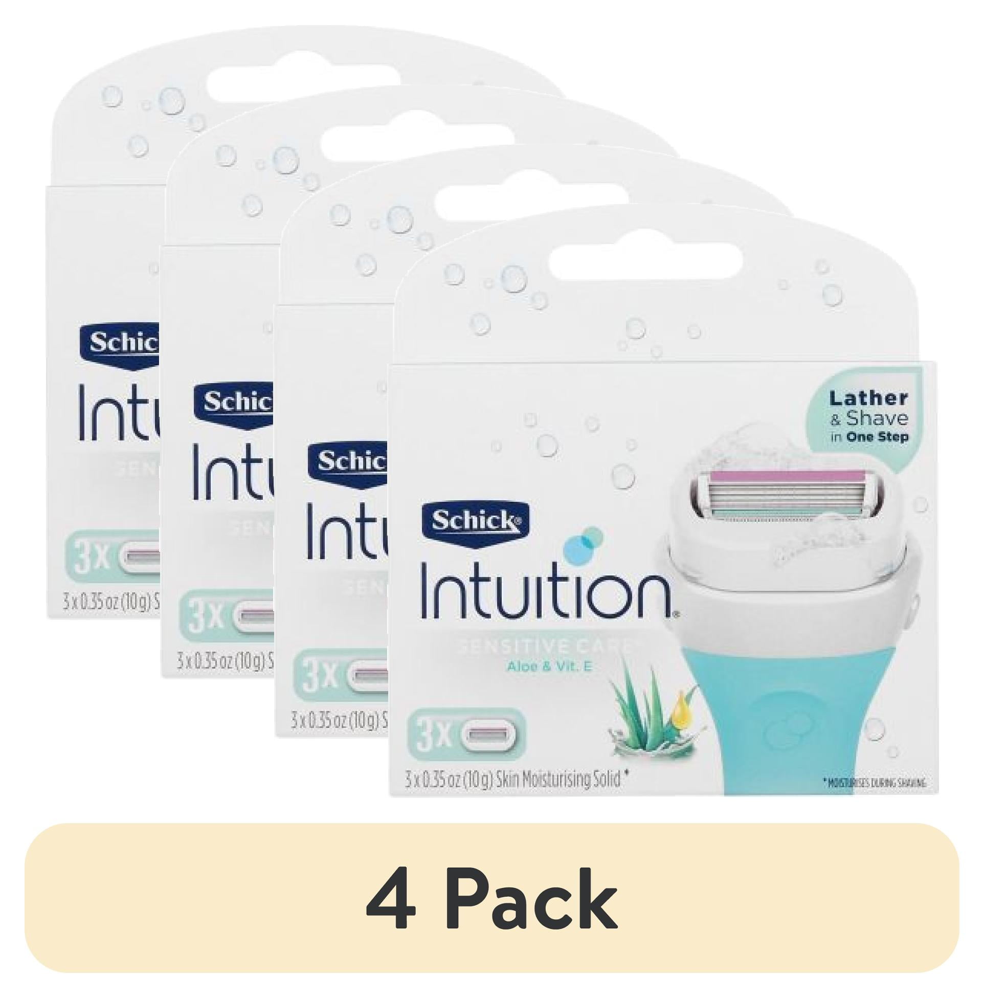 (4 pack) Schick Intuition Sensitive Care Refill Blade Cartridges, 3 ct ...