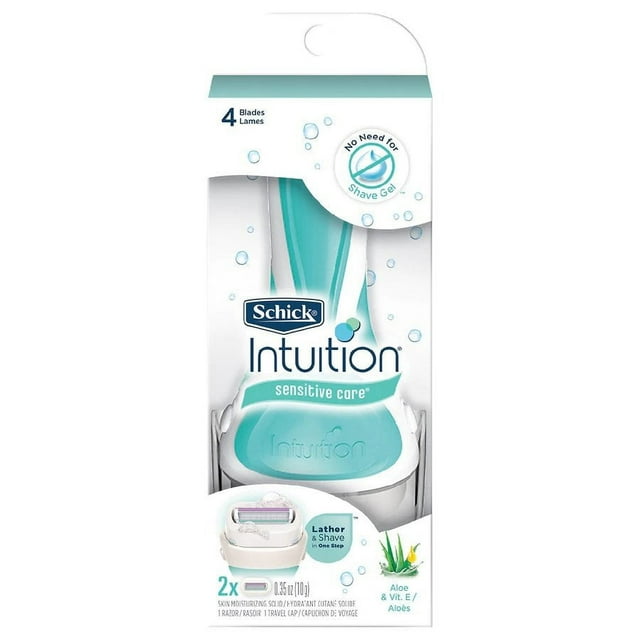 Schick Intuition Shaver for Women: Sensitive Care Razor with 1 Handle ...