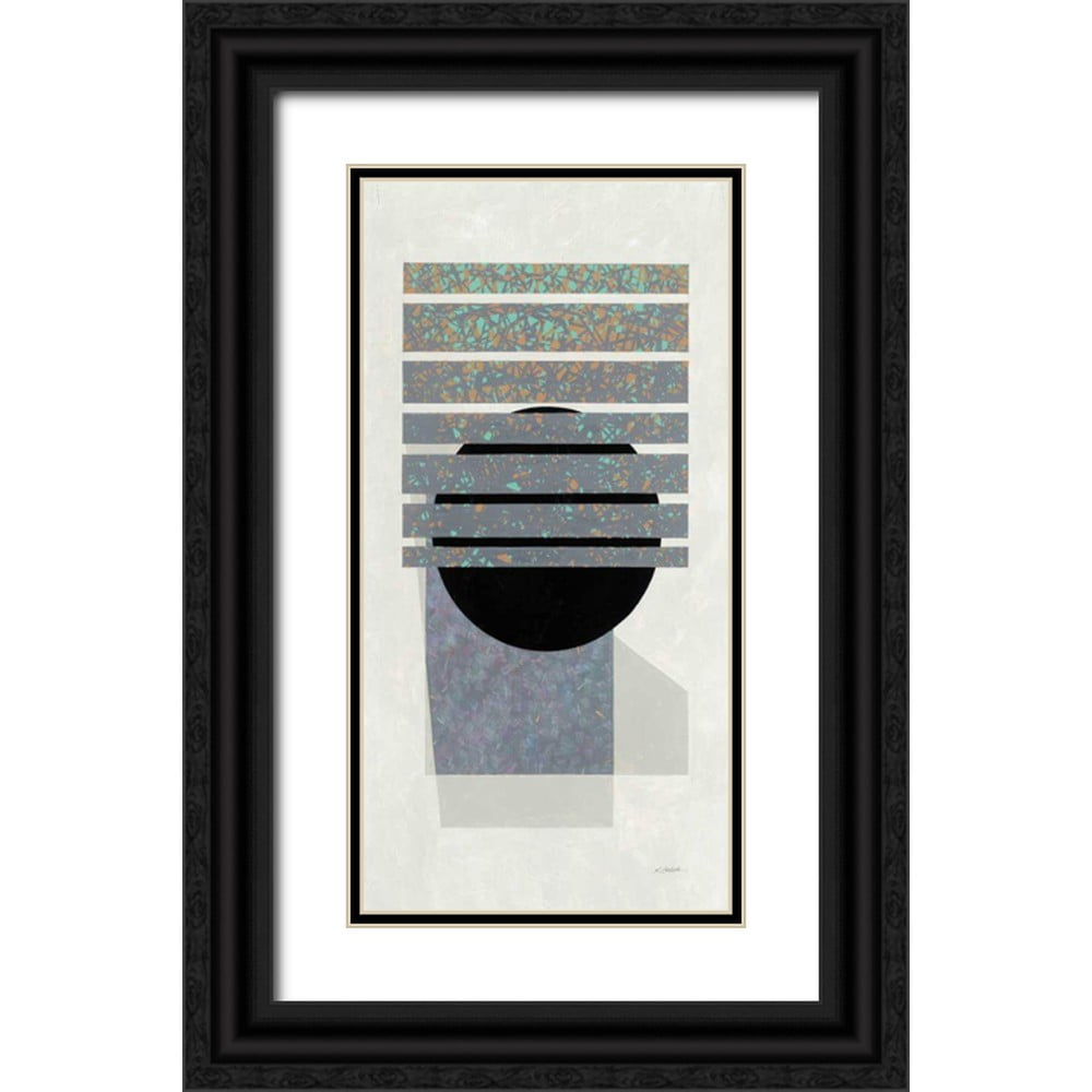 Schick, Mike 11x18 Black Ornate Wood Framed with Double Matting Museum ...
