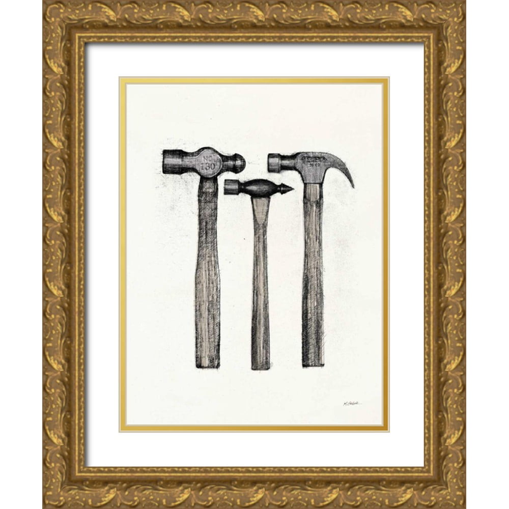 Schick, Mike 25x32 Gold Ornate Wood Framed with Double Matting Museum ...