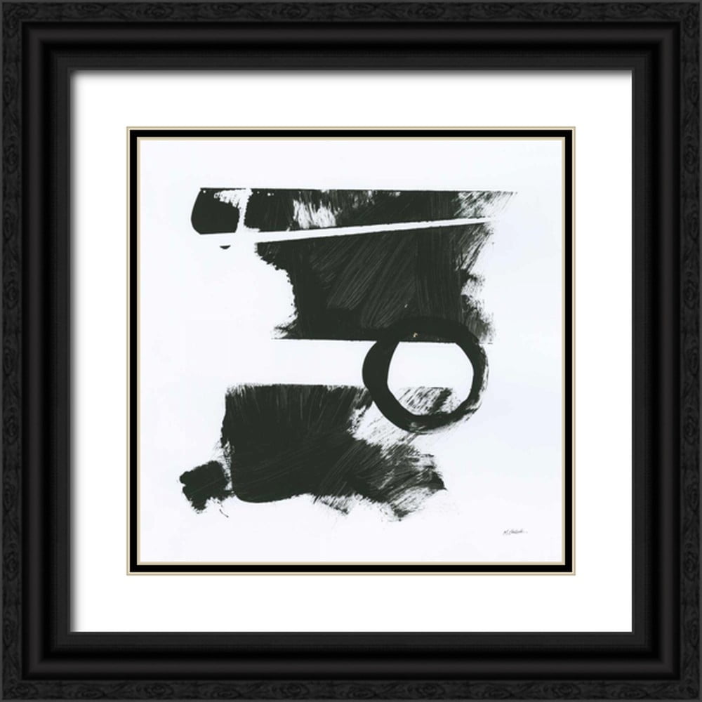 Schick, Mike 26x26 Black Ornate Wood Framed with Double Matting Museum ...