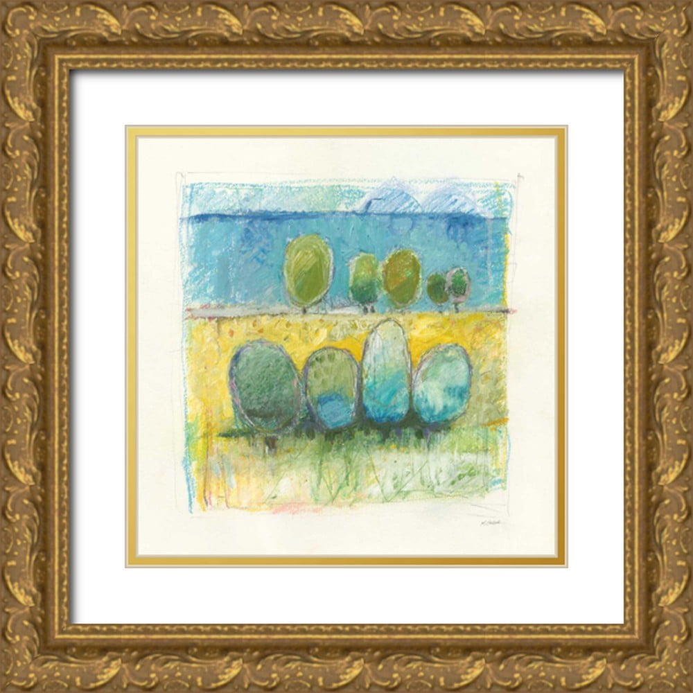 Schick, Mike 26x26 Gold Ornate Wood Framed with Double Matting Museum ...