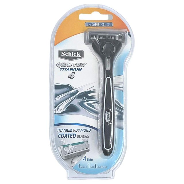 Schick Quattro Titaniam 4 Blade Mens Shaving Razor - Walmart.com