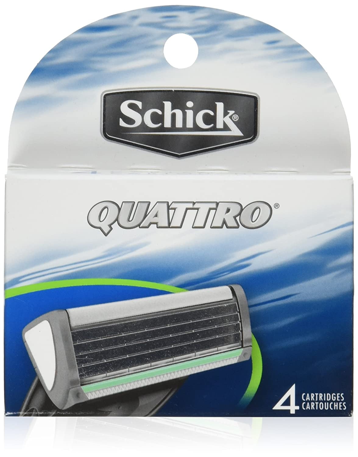 Schick Quattro Titanium Razor Blade Refills for Men, Pack of 2, Shaving ...