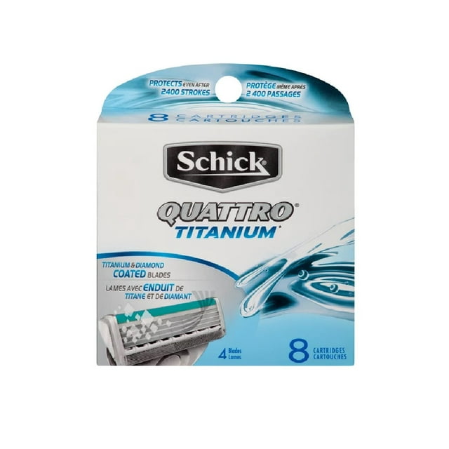 Schick Quattro Titanium Refill Blade Cartridges, 8 ct - Walmart.com