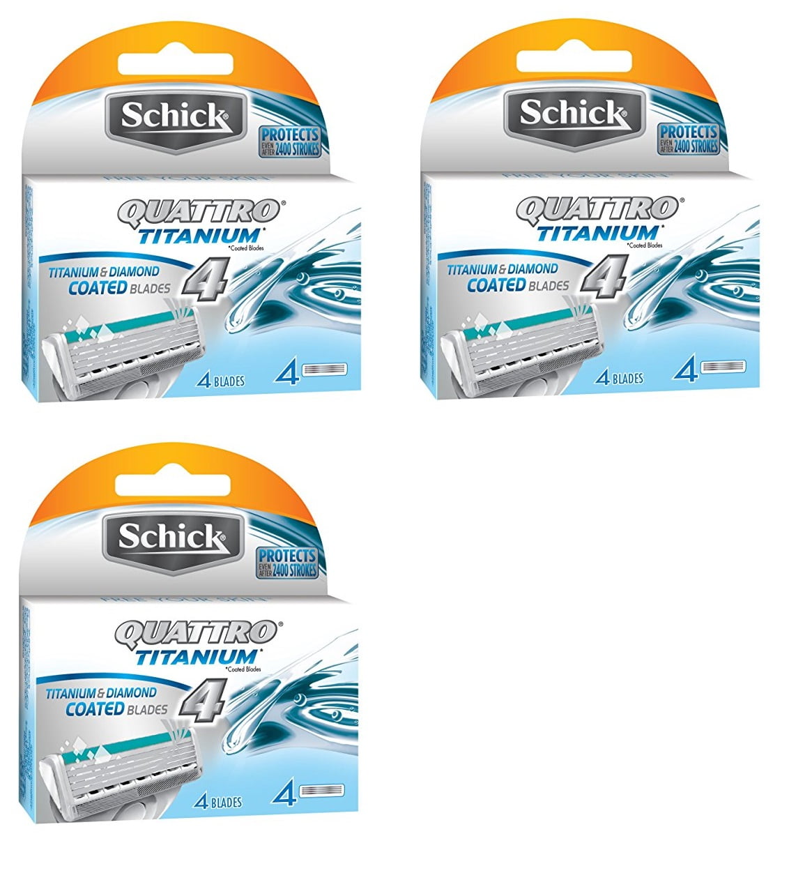 Schick Quattro Titanium Precision Shaving Refill Cartridges - 12 Count ...