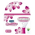 Schick Quattro Women's Razor Blade Refill Cartridges, 4 ct for Smoother ...