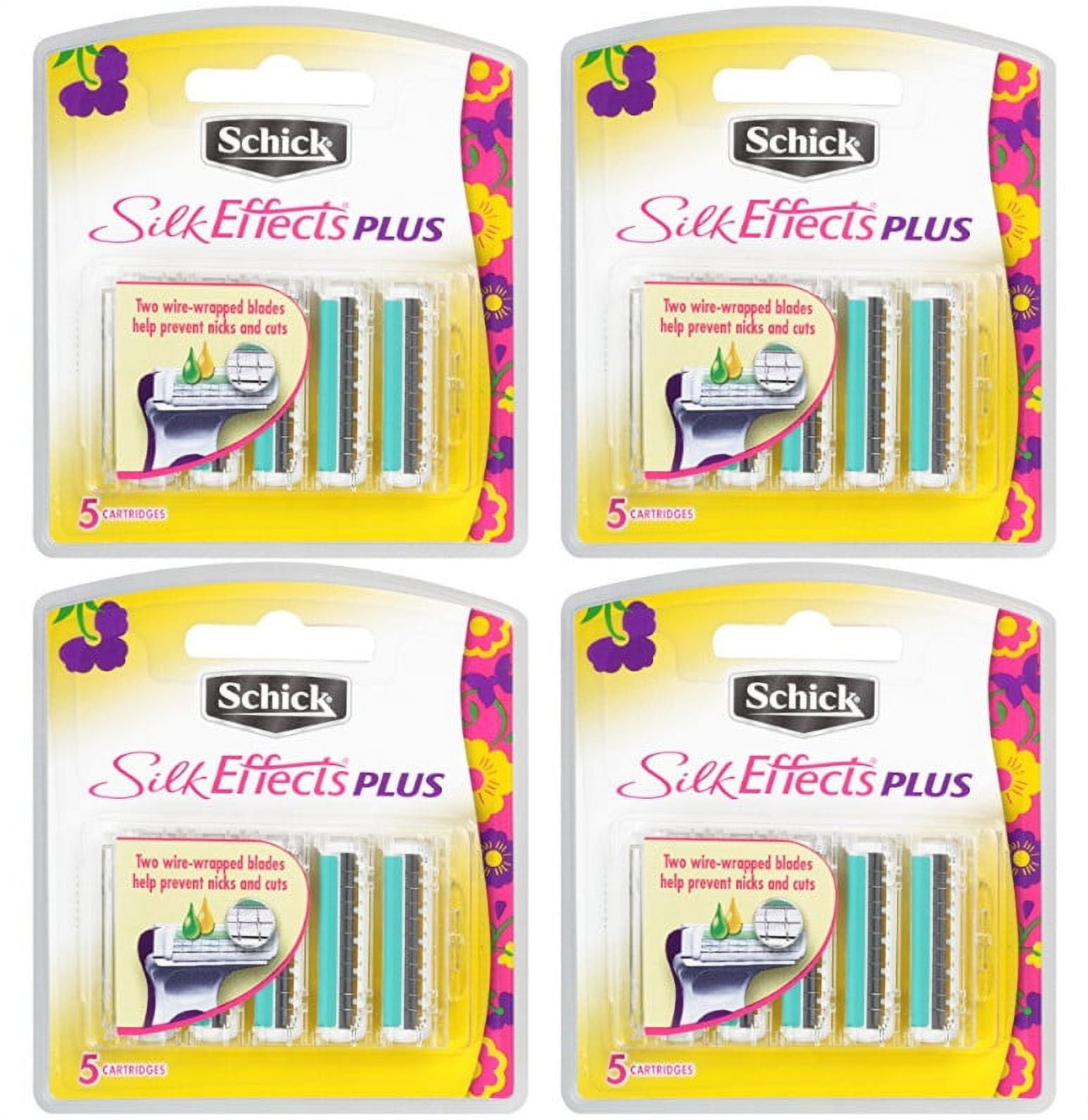 Schick Silk Effects Plus Razor Blade Refills for Women - 20 Cartridges ...