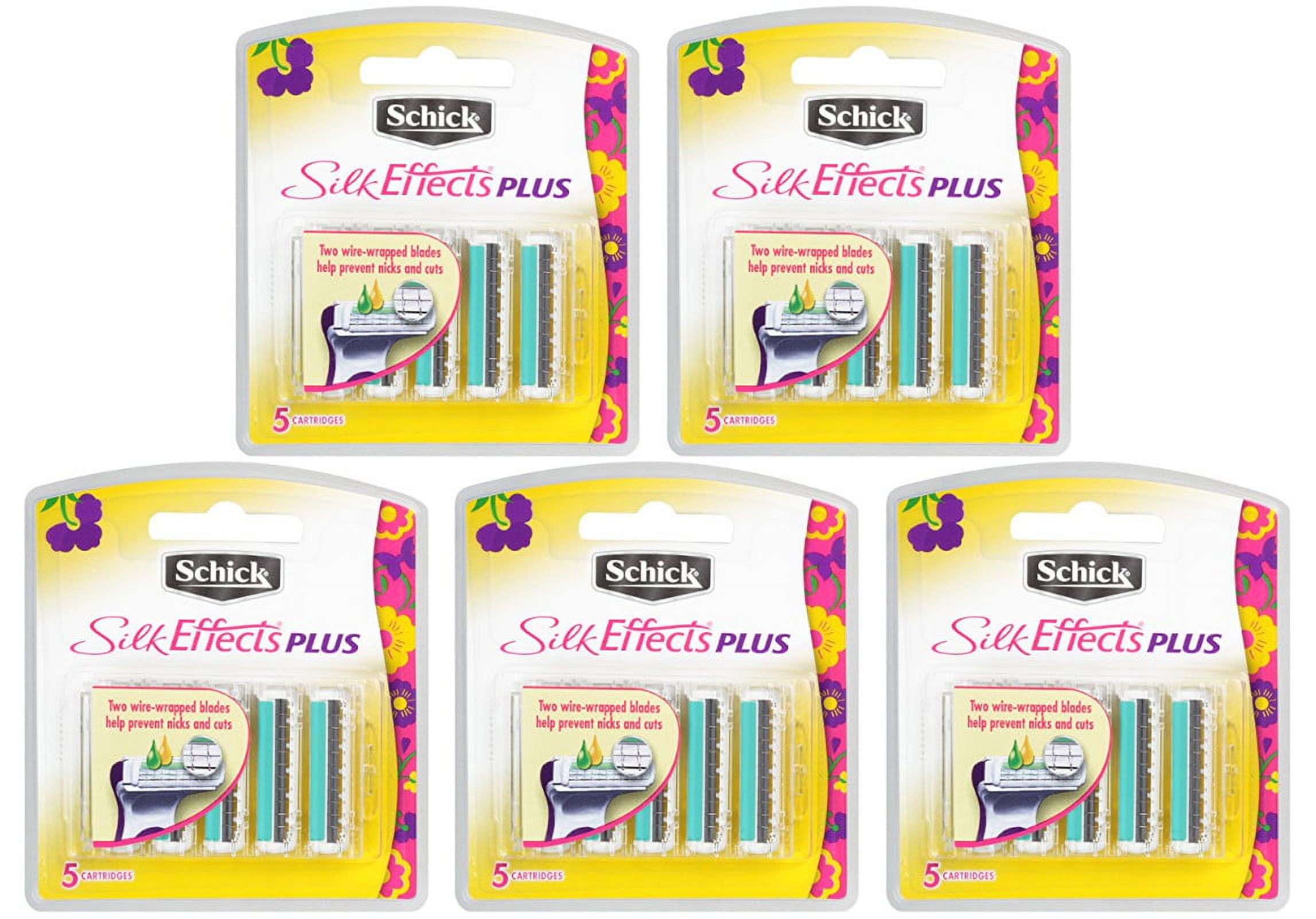 Schick Silk Effects Plus Razor Blade Refills for Women - 25 Cartridges ...