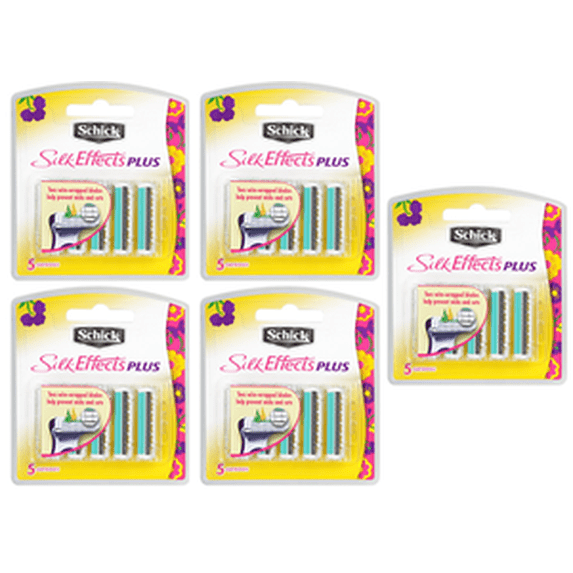 Schick Silk Effects Plus Razor Blade Refills for Women - 25 Cartridges ...