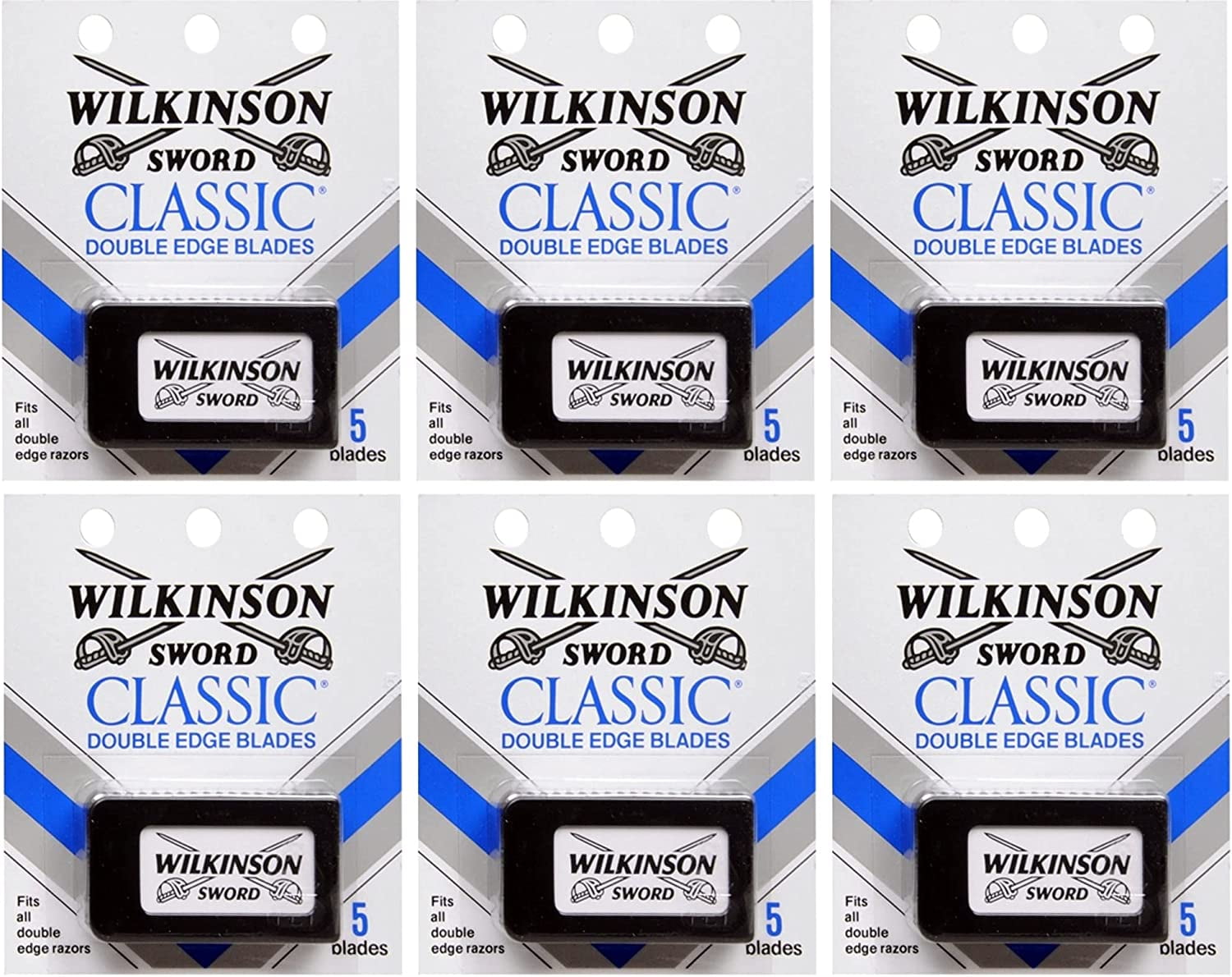 Schick Wilkinson Sword Double Edge Single Razor Cartridge, 5 Blades (6 ...