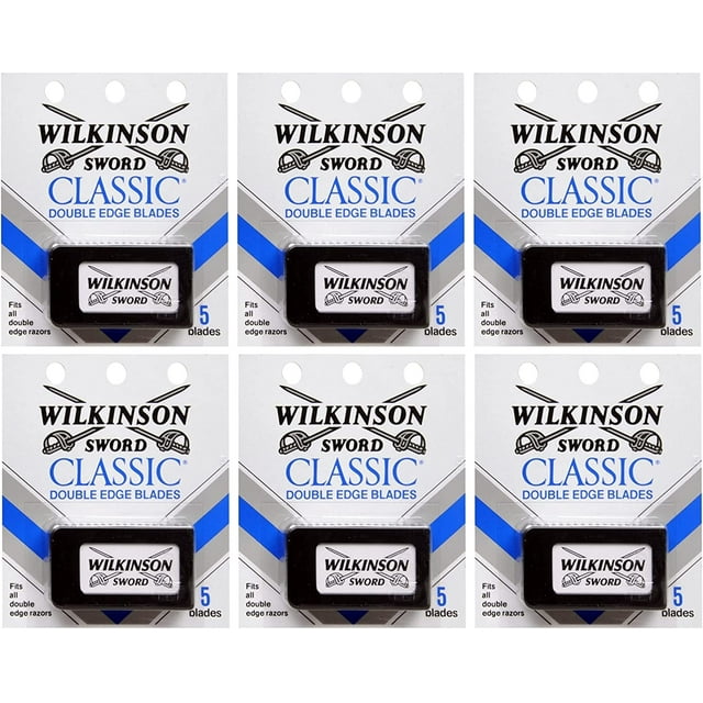 Schick Wilkinson Sword Double Edge Single Razor Cartridge, 5 Blades (6 ...