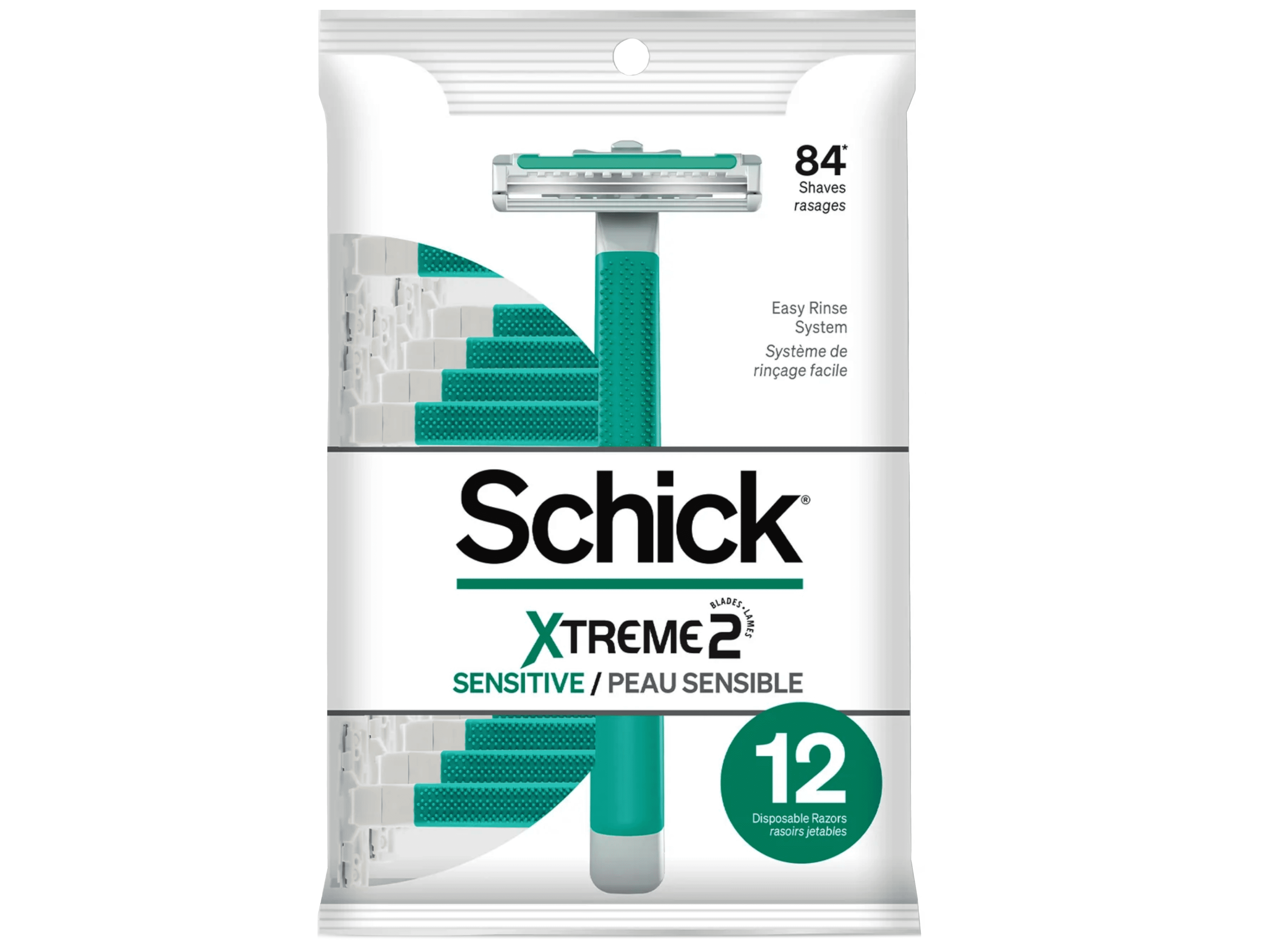 Schick Xtreme 2 Blade Shaving Shaver for Sensitive Skin Men, Disposable ...