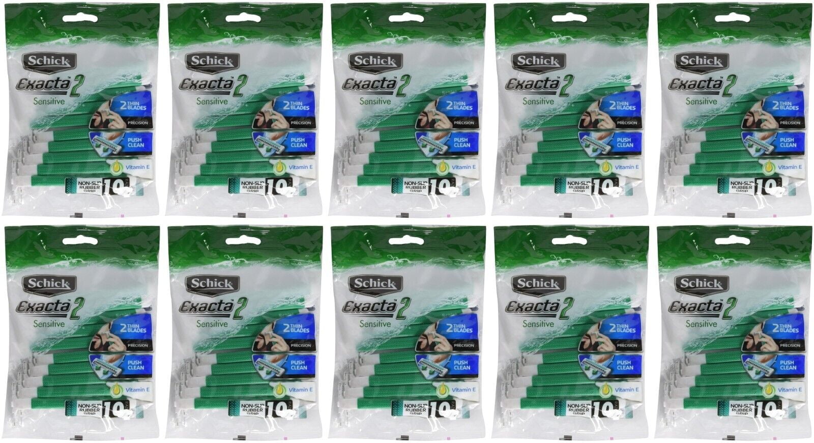 Schick Xtreme 2-Blade Sensitive Men's Disposable Razors, Exacta 2 ...