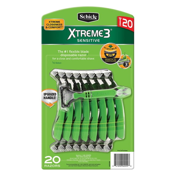Schick, Xtreme 3 Disposable Razors, 20 ct, Sensitive - Walmart.com