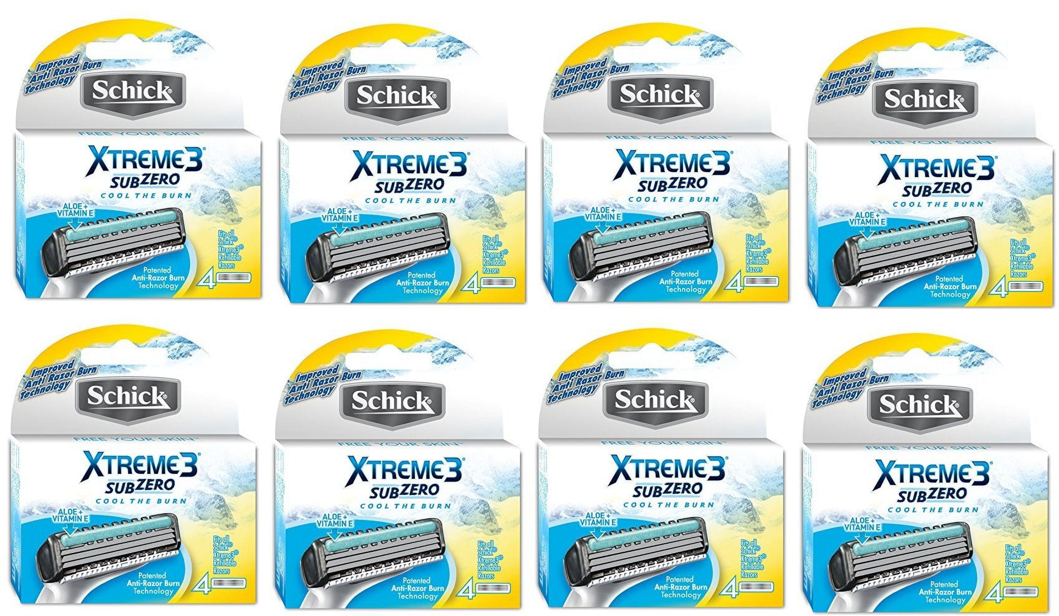 Schick Xtreme3 Subzero Cool The Burn Refills - 32 Cartridges - Walmart.com
