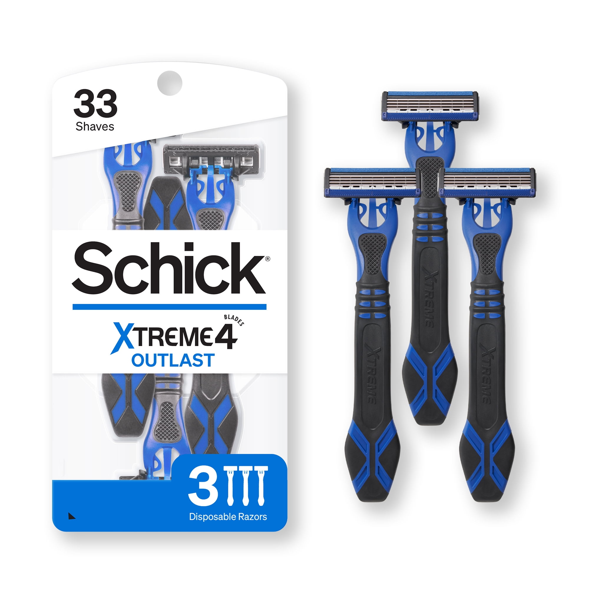 Schick Xtreme4 Disposable Men's Shaving Razors, 4-Durable Titanium ...