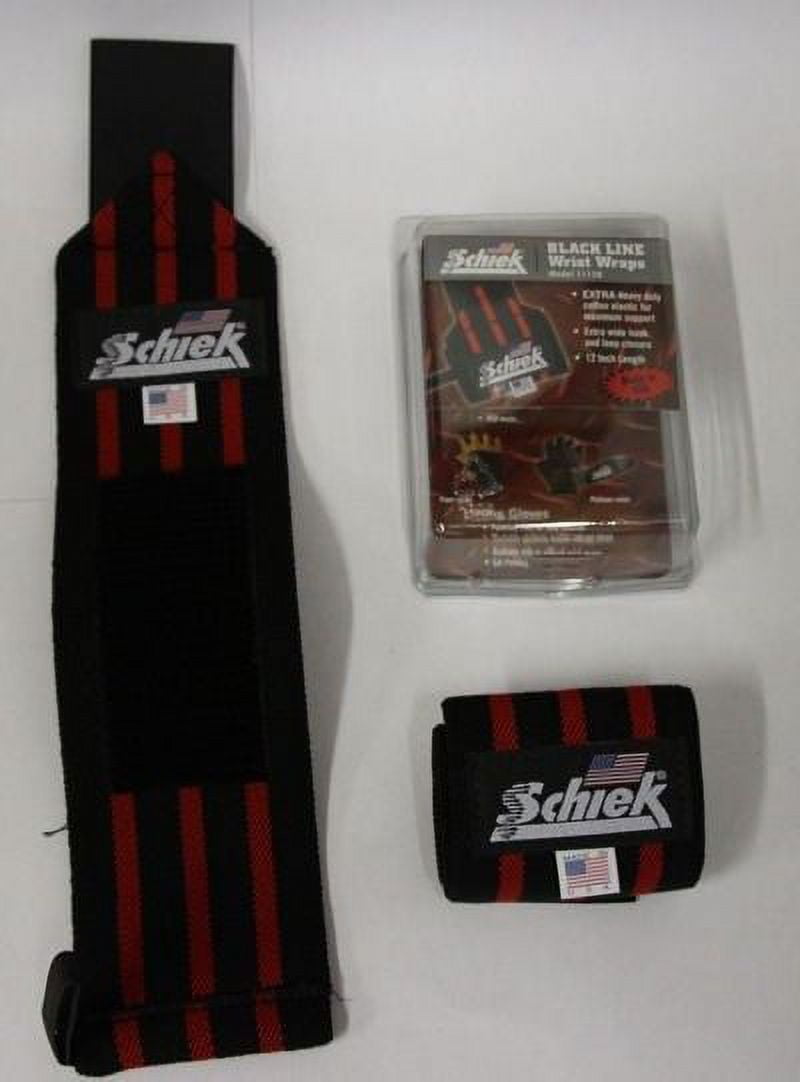 Schiek Heavy Duty Wrist Wraps Wrist Support - 12" Black - Walmart.com