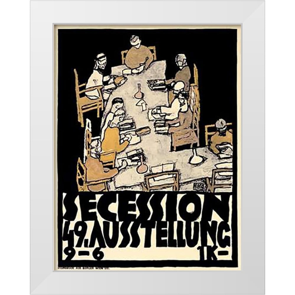 Schiele, Egon 12x14 White Modern Wood Framed Museum Art Print Titled ...