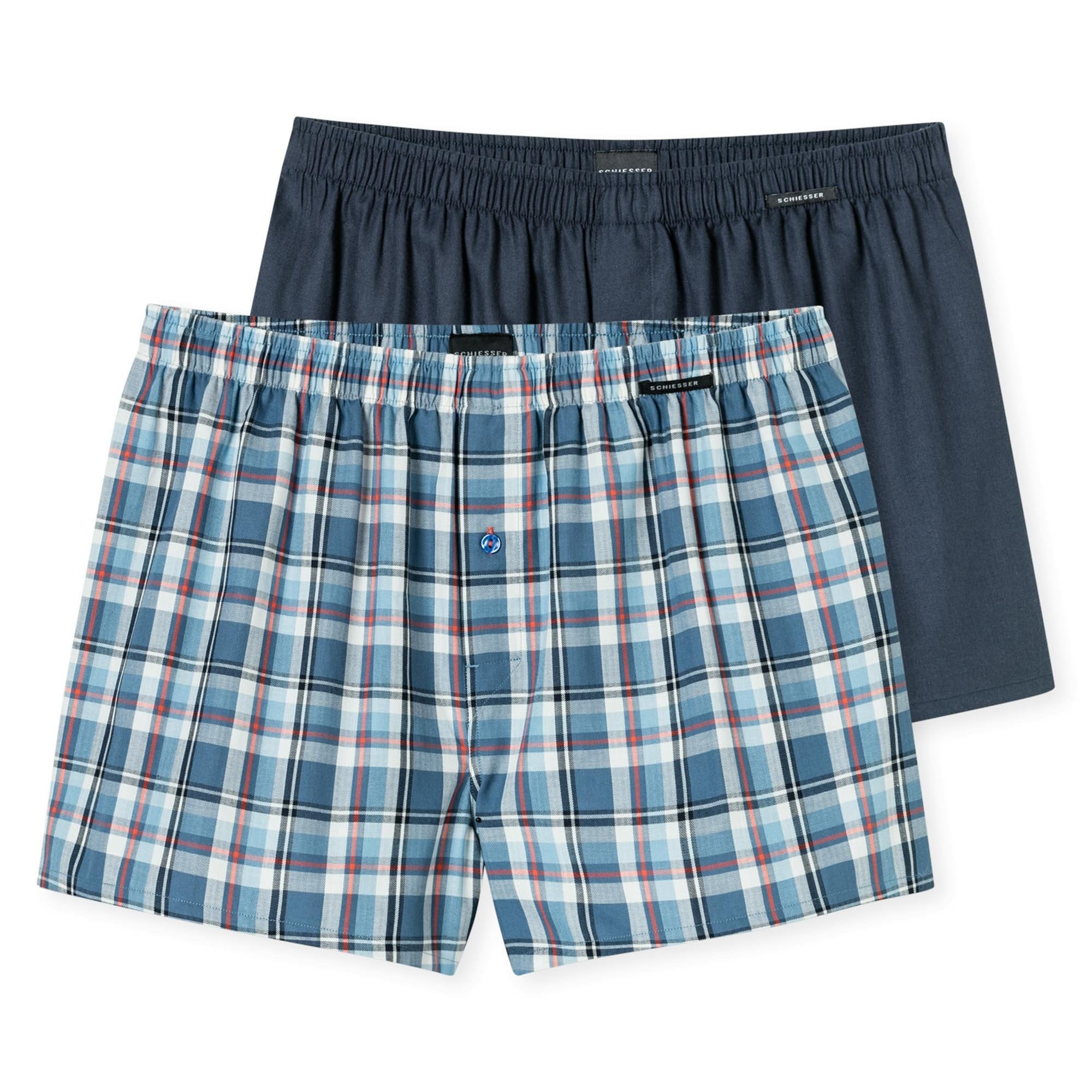 Schiesser Men's Woven Boxer Shorts, 2-Pack - Woven Fabric, Pants ...