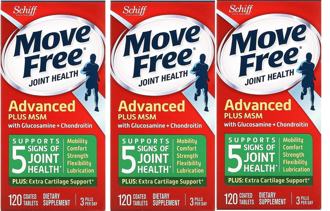 Schiff Move Free Advanced Joint Health, Glucosamine Chondroitin Tablets ...
