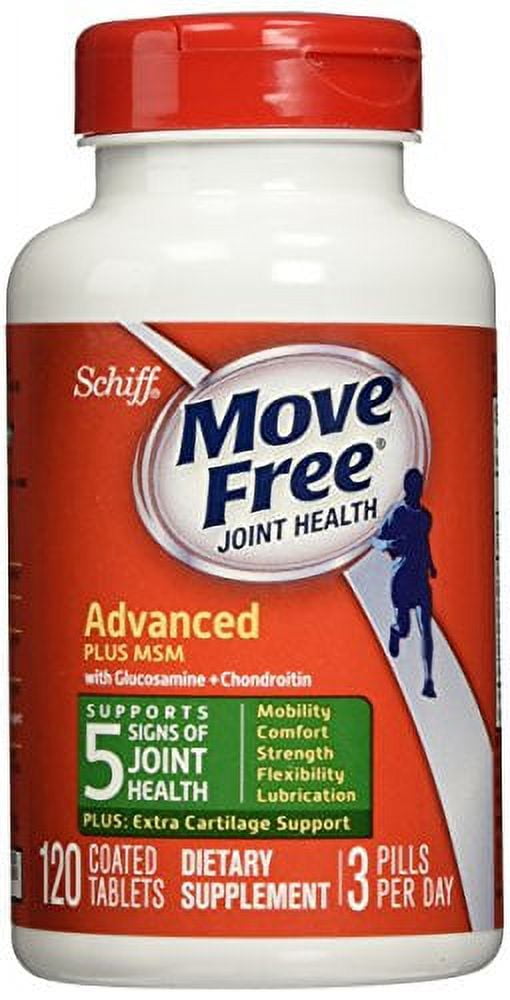 Schiff Move Free Advanced Plus MSM Tablets, Glucosamine Chondroitin ...