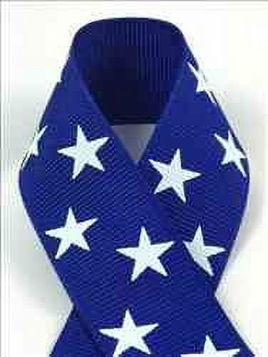 Schiff Ribbons- Polyester Grosgrain Stars Ribbon- 1 1/2"- Dark Royal ...