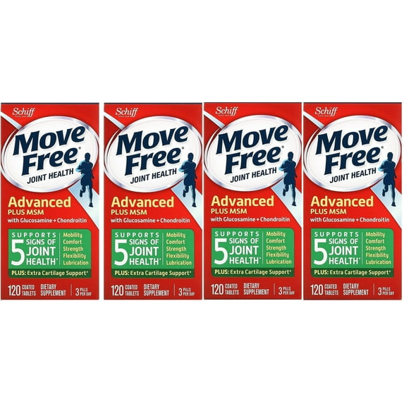 Schiff Move Free Advanced Plus MSM, Joint Health Supplement, Cartilage ...