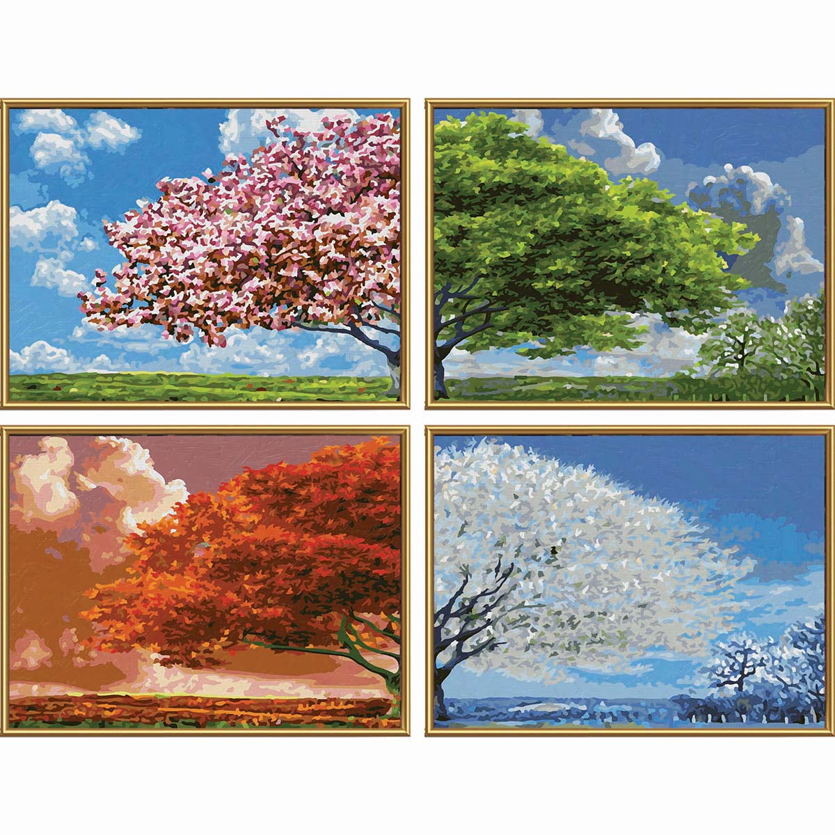 Schipper Four Seasons Kit & Frame Paint by Number Kit - Walmart.com